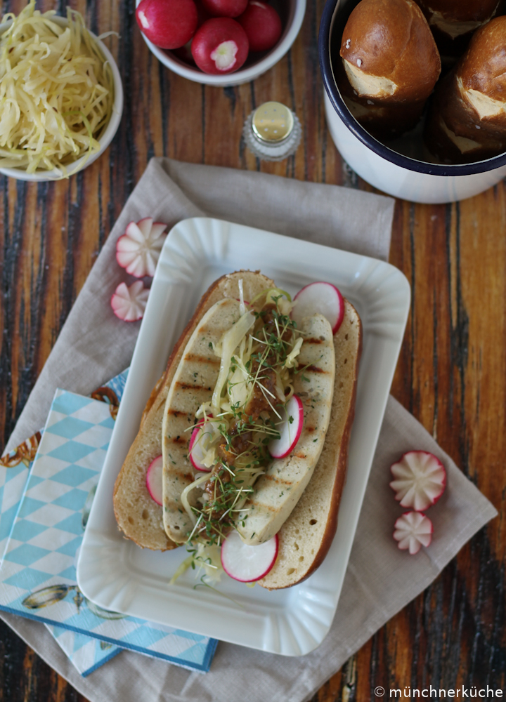 Bayrisches Sandwich mit gegrillter Weißwurst [Bayern grillt] - münchner ...